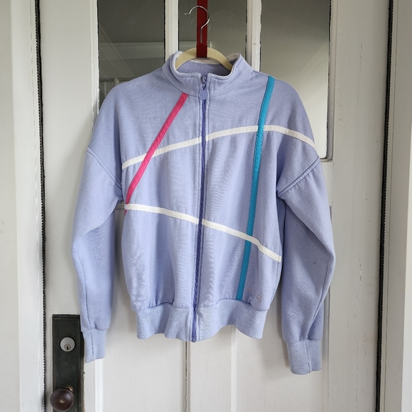 adidas | Tops | Vintage Adidas Violet Zip Up Sweatshirt Sz M | Poshmark